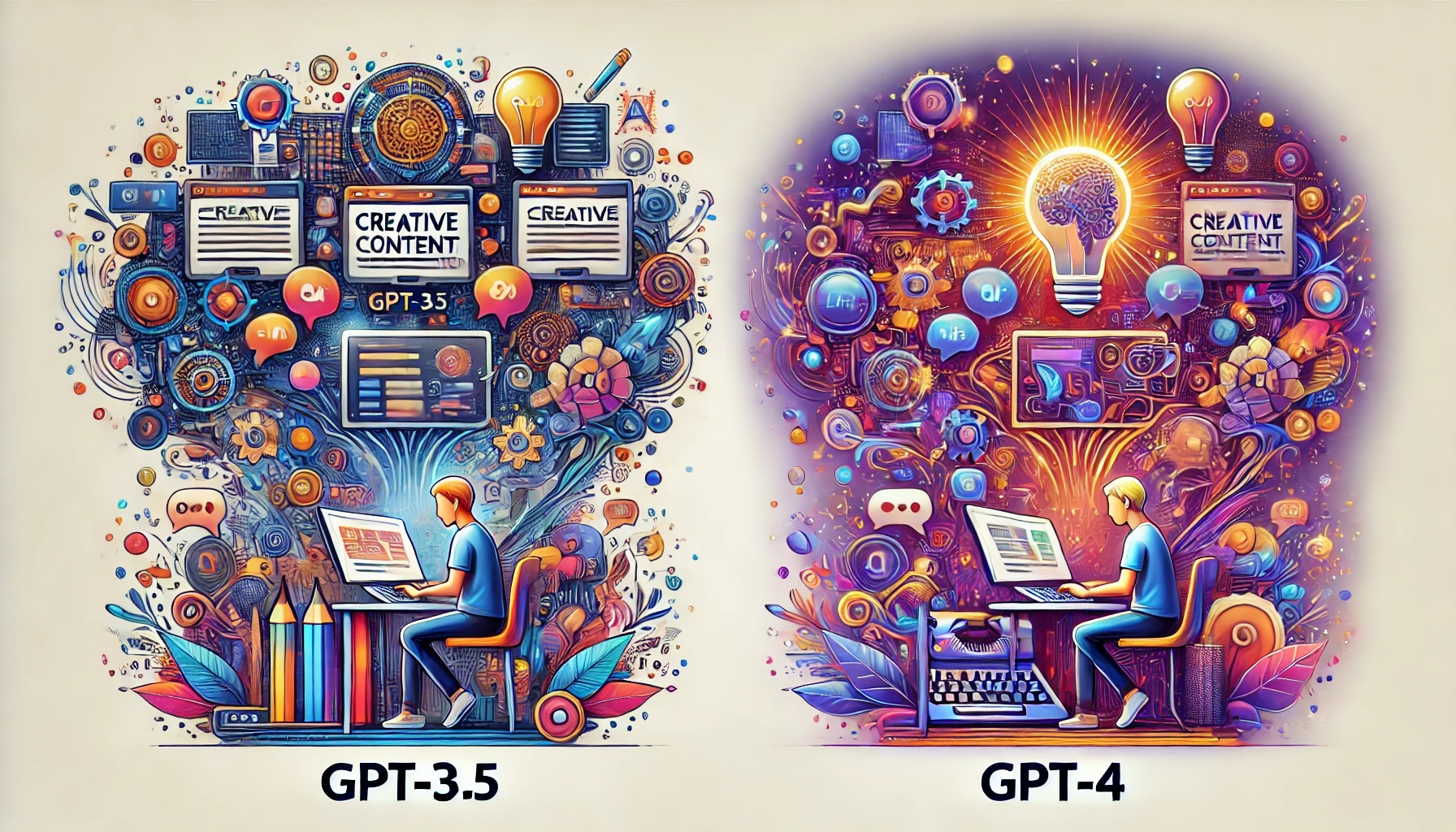 How GPT-3.5 vs GPT-4 Help in Creative Content Generation